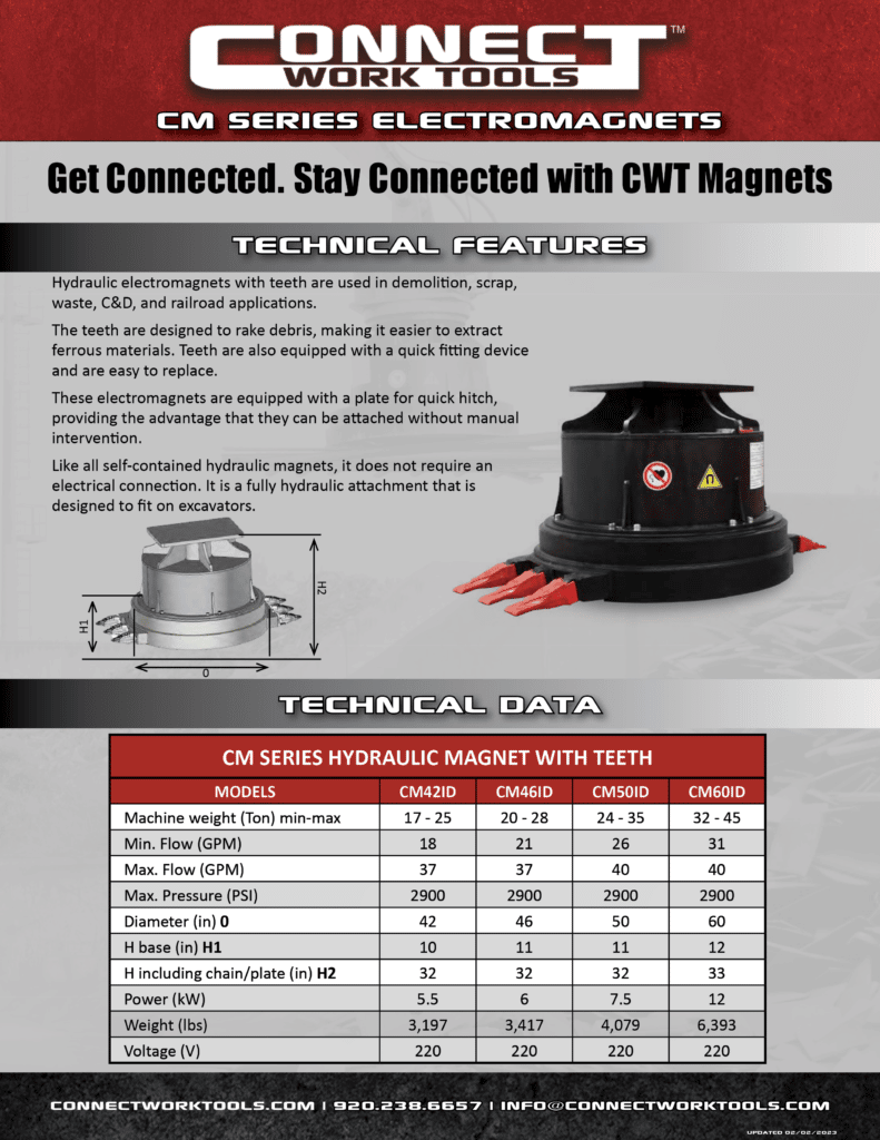 Hydraulic Electromagnets | Connect Work Tools | CM Series